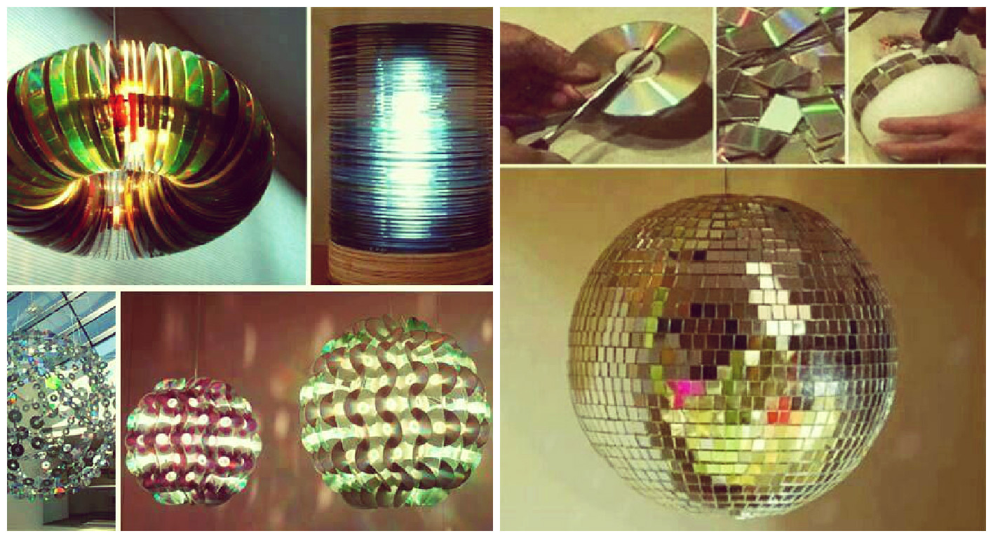 The Designs Are Made From Damaged CDs - Knittting Crochet