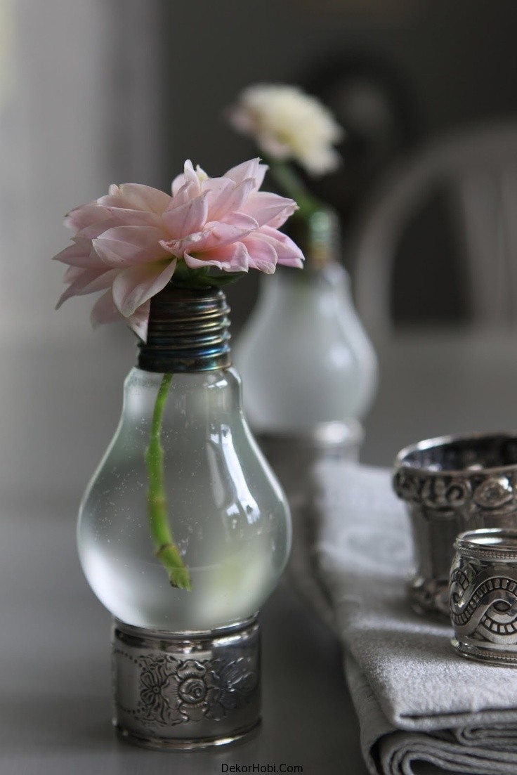 Making a flower pot out of light bulb - Knittting Crochet
