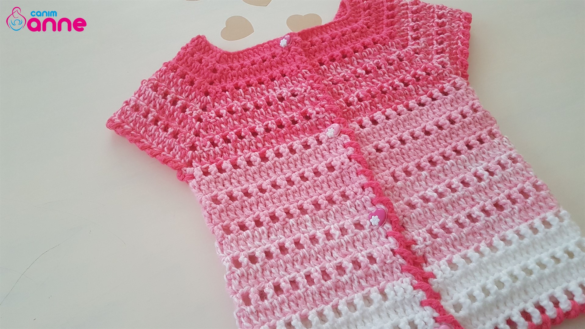 Gradient Baby Vest Free Pattern Crochet - Knittting Crochet