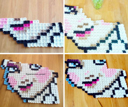Pixel Blanket Motif Patterns - Knittting Crochet